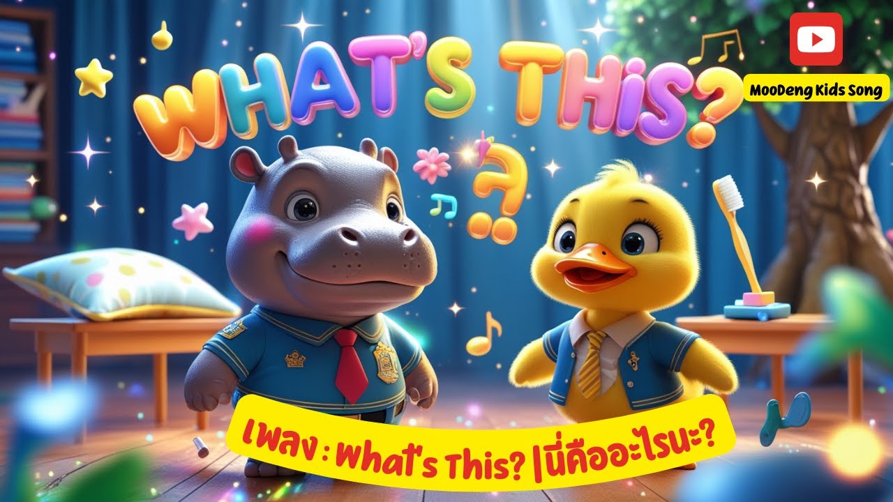 What’s This? | นี่คืออะไรนะ? | Baby Duck & Moodeng Learn New Words ...