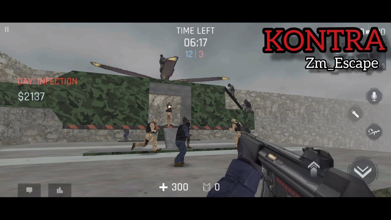 Kontra Multiplayer Fps || Ze_airlift || zombie 🧟 Escape Mode Gameplay ...