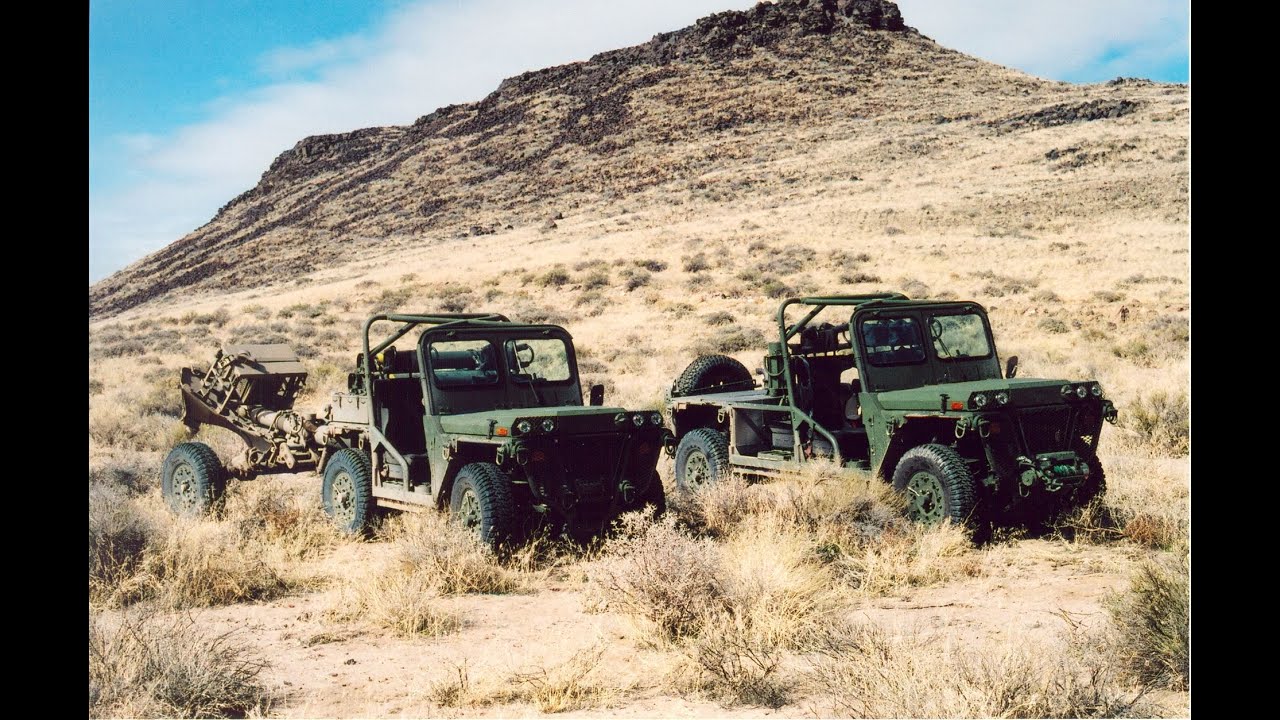 Mortar towing USMC M1163 Growler in my Shop - YouTube