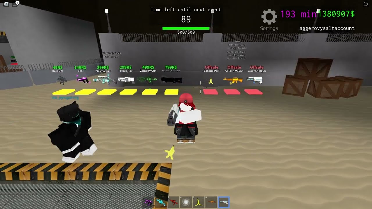 I have all gamepass weapons? | Survive in Area 51 - YouTube