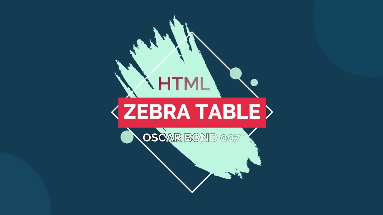 Html And Css Zebra Table Creation Youtube