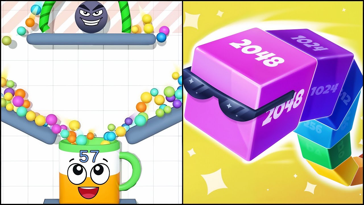 Rope and Balls VS Cube Arena 2048 - All Levels SpeedRun ep 1 - YouTube