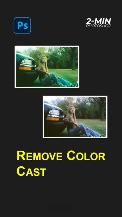 Remove color cast in photoshop #shorts - YouTube