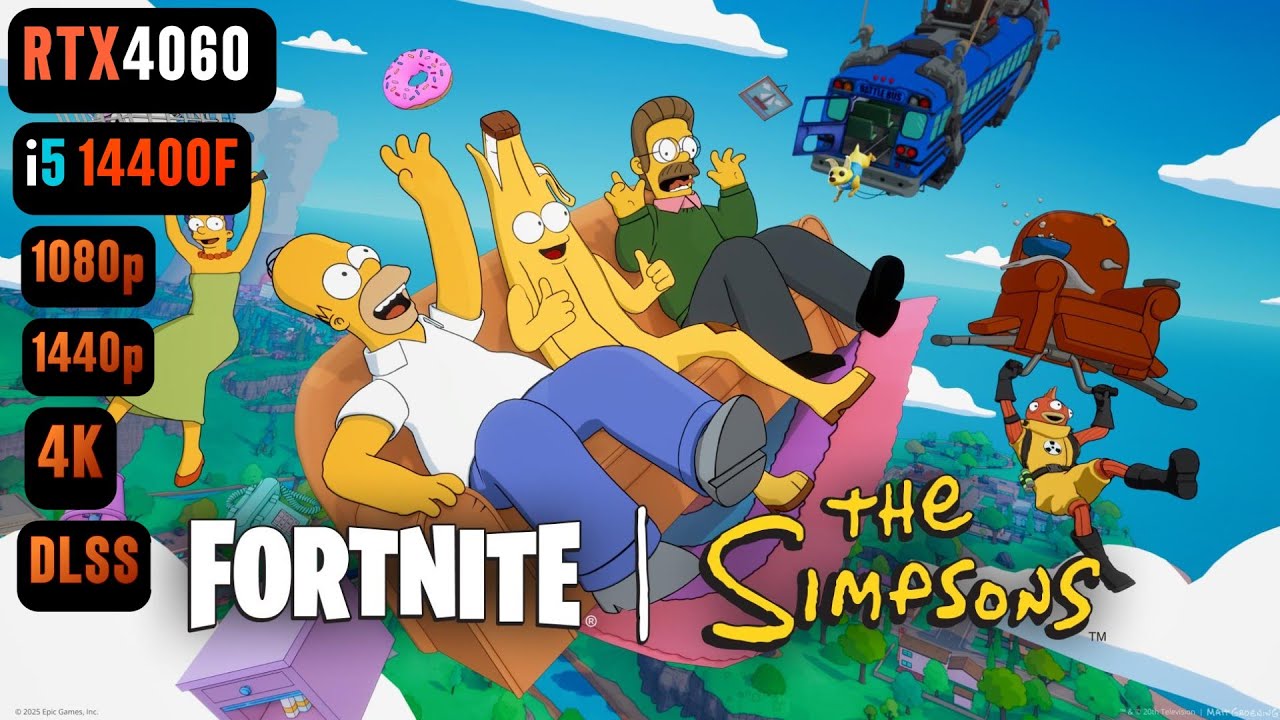 RTX 4060 Fortnite & The Simpsons | Fortnite RTX 4060 & i5 14400F ...