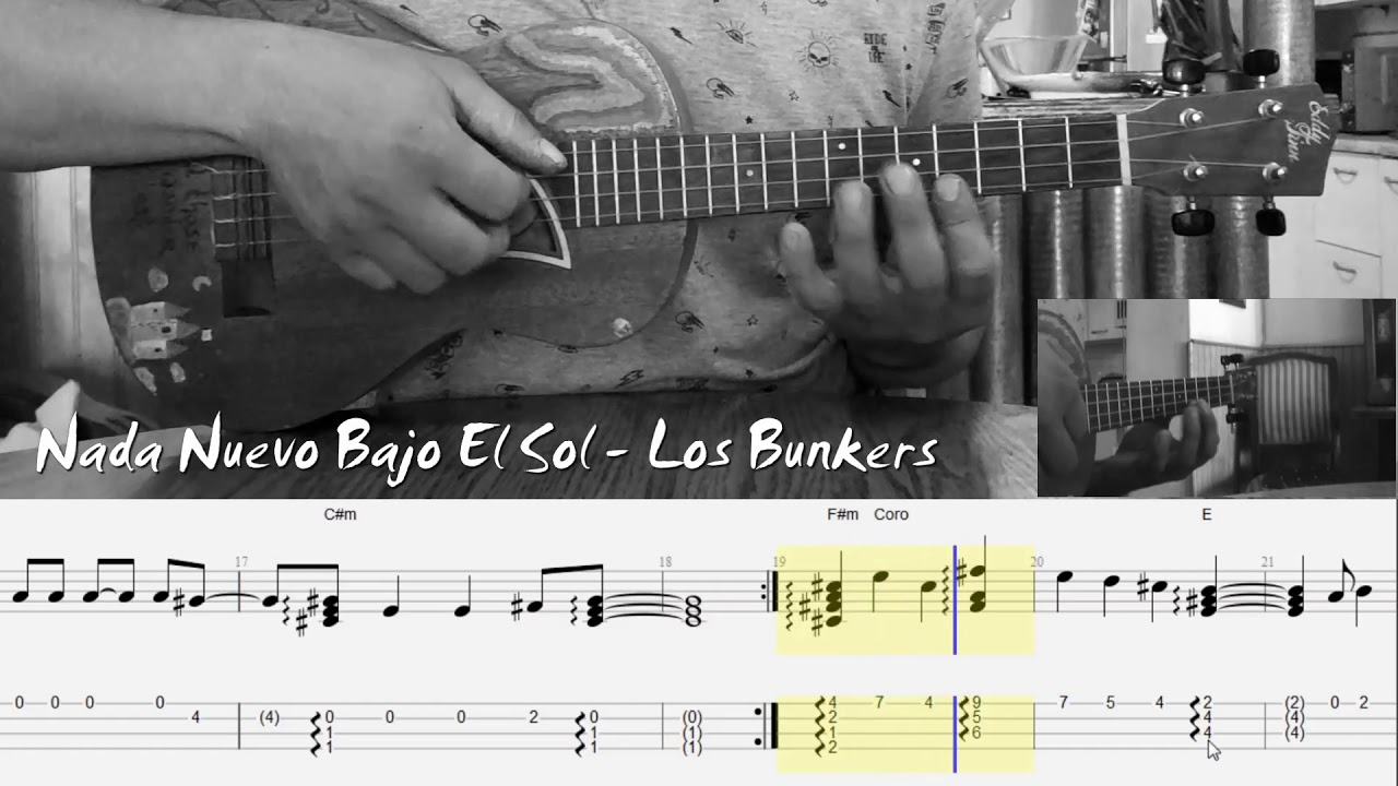 Nada Nuevo Bajo El Sol - Los Bunkers - Ukulele Tabs Tutorial Cover ...