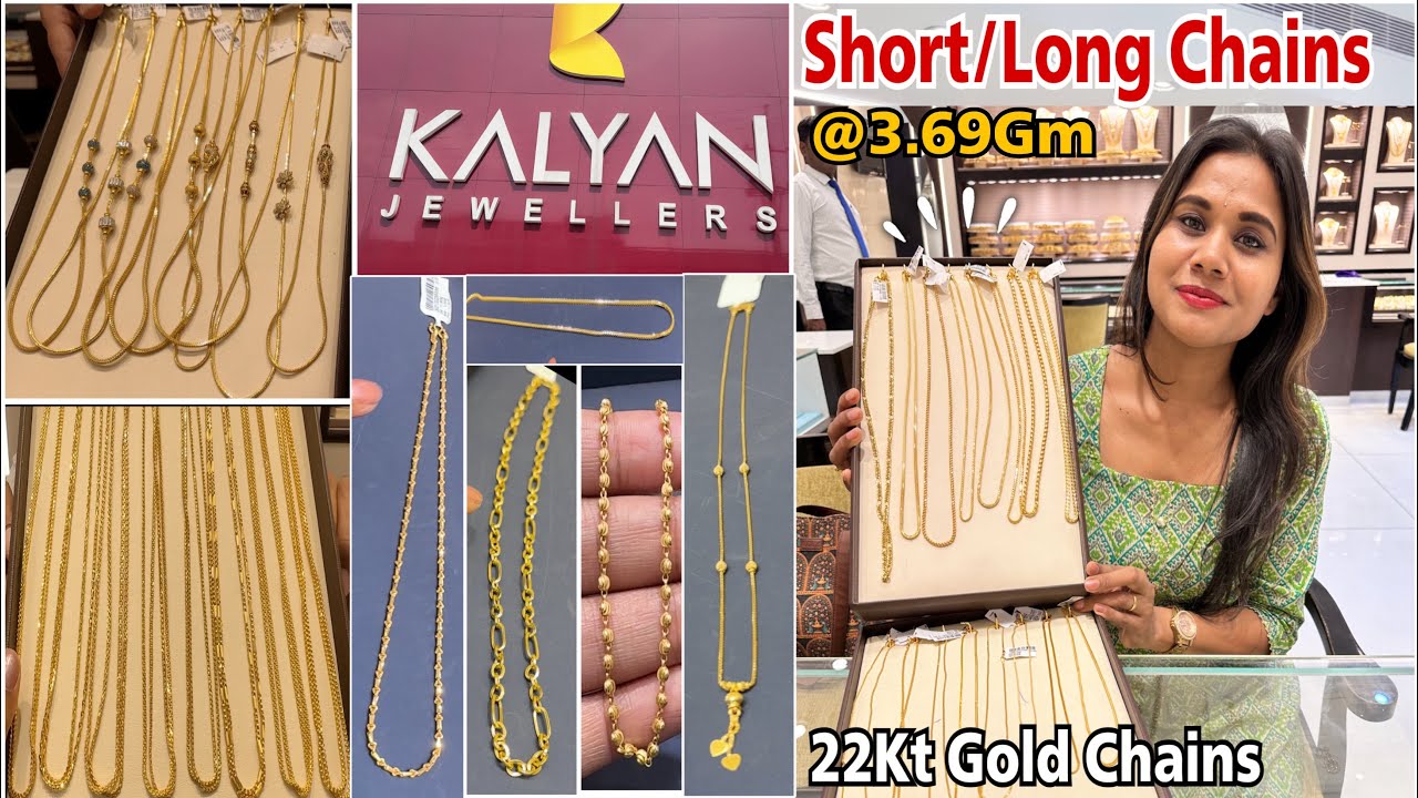 3.69Gm Starts Kalyan Jewellers HUGE Gold Chain Designs & Price|Short ...