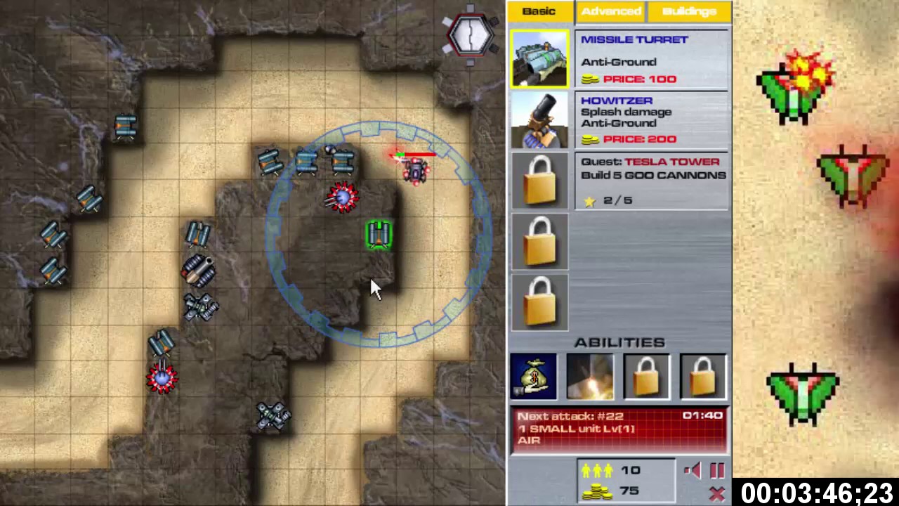 Canyon Defense Speedrun - Map 3 [Easy] in 05:48;24 - YouTube