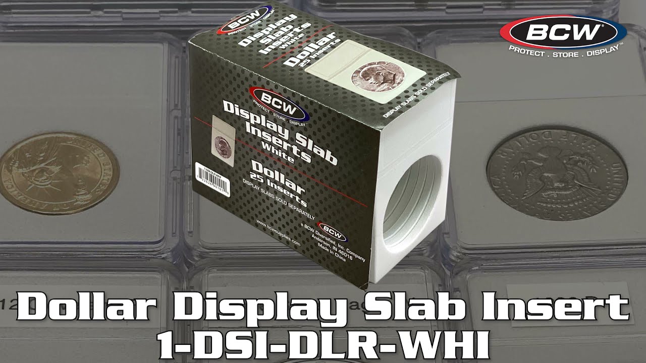 BCW Coin Display Slab Inserts – Silver Dollar - YouTube