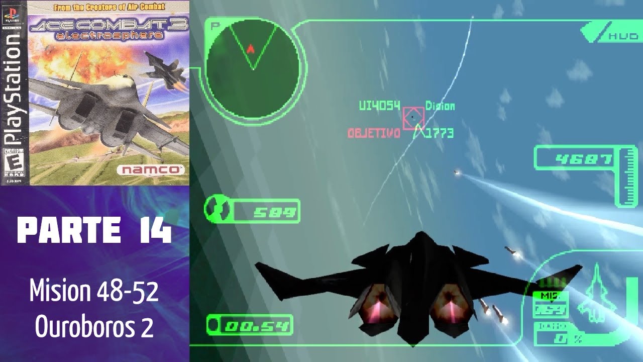 Ace Combat 3: Electrosphere (PS1)(Español)(100%)(Dificil)(Rango A) - Ep 14: Mision 48-52 ...