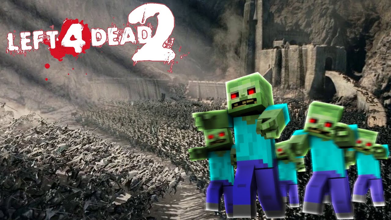 Invasión Zombie En El Abismo de Helm - Left 4 Dead 2 Mod Minecarft ...