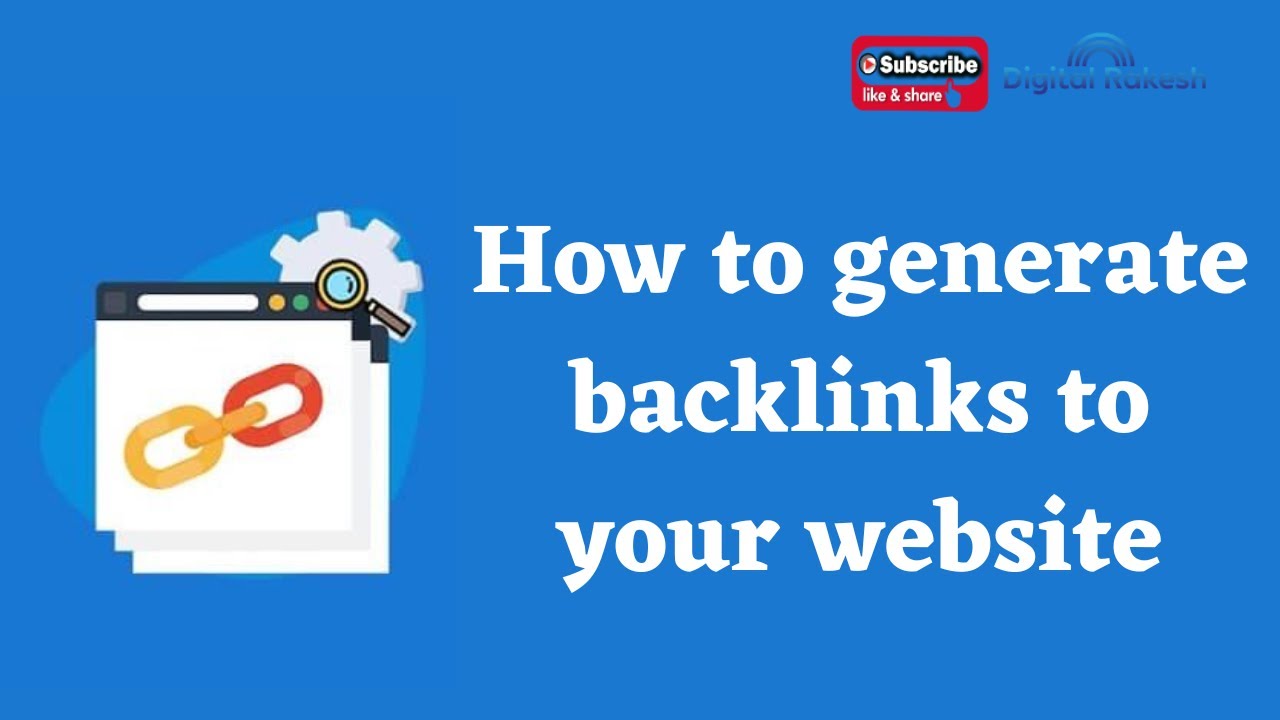 How to generate backlinks to your website | Website traffic | SEO ...