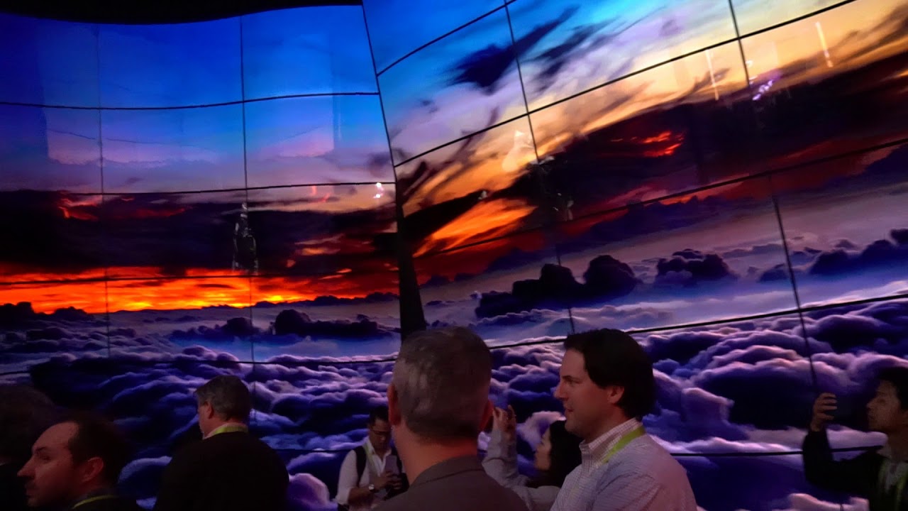 LG OLED Canyon Walk-Through at CES 2018 with 246 OLED Screens! - YouTube