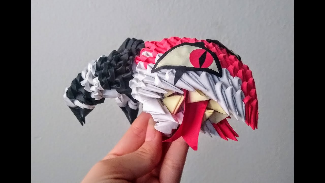 3D Origami Blitzo PART 1 || Helluva Boss || Tutorial/Timelapse - YouTube