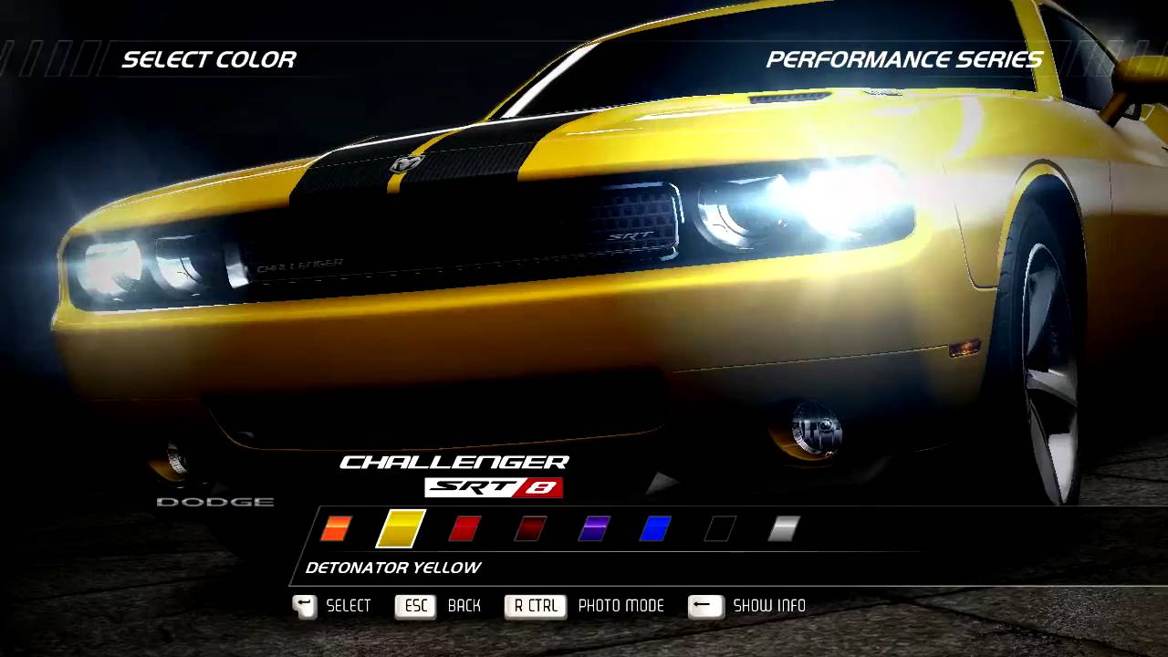 NFS Hot Pursuit - Presenting Dodge Challenger SRT8 - Performance Series ...