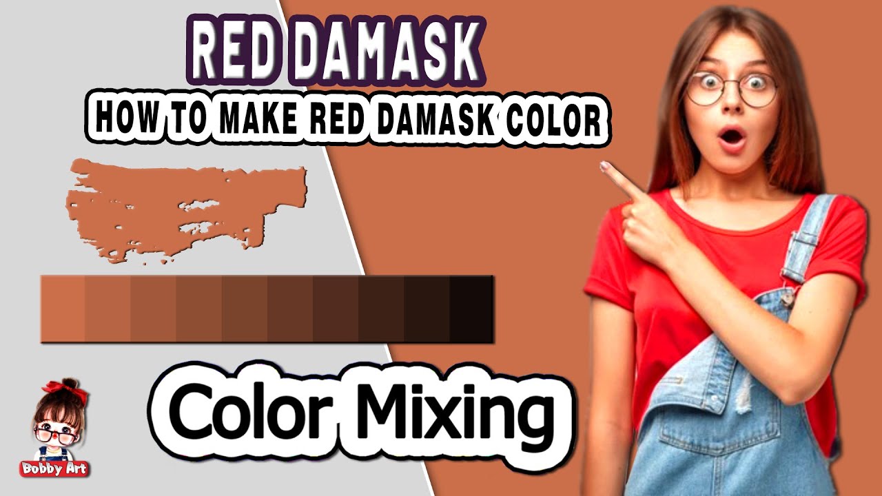 Red Damask | How to Make Red Damask Color shades | Color Mixing ...