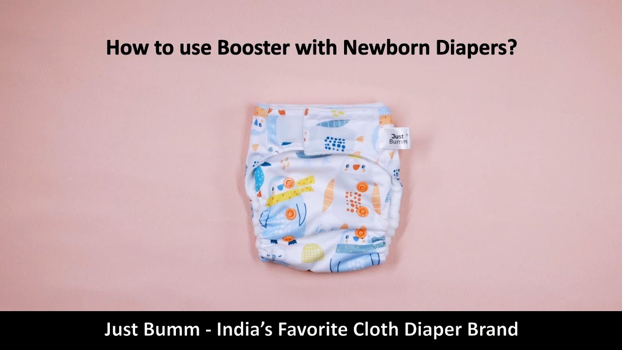 How to use booster with Just Bumm Newborn Diapers - YouTube