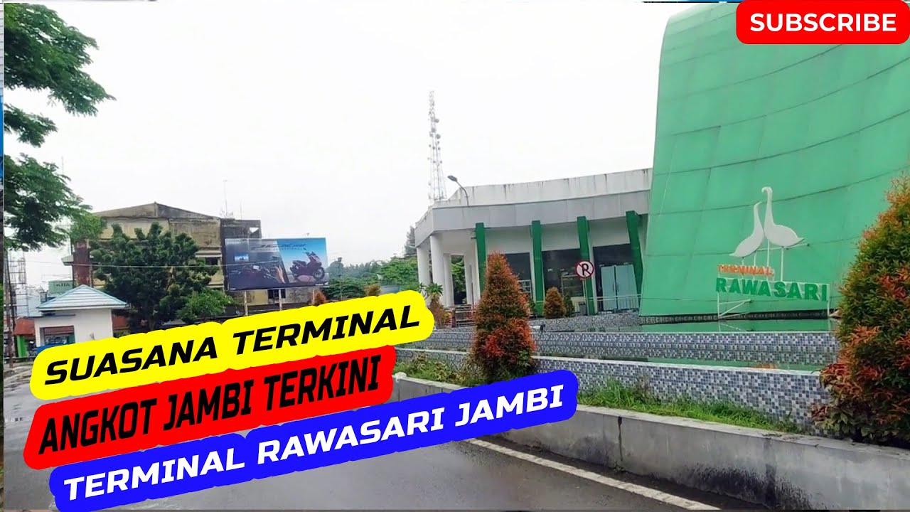 suasana terminal angkot jambi | terminal rawasari jambi - YouTube