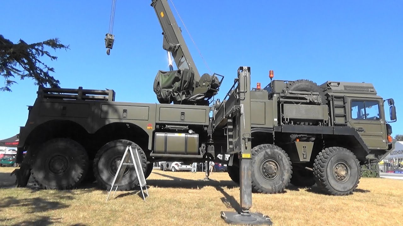 MAN Military Crane - Royal Army - Goodwood Festival of Speed 2018 - YouTube