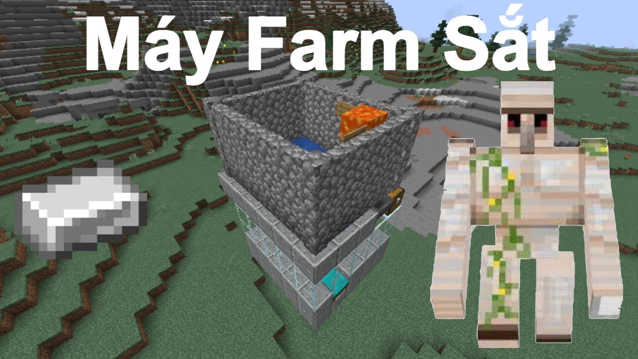 Minecraft: Cách Làm Máy Farm Sắt Đơn Giản Cho Sinh Tồn - YouTube