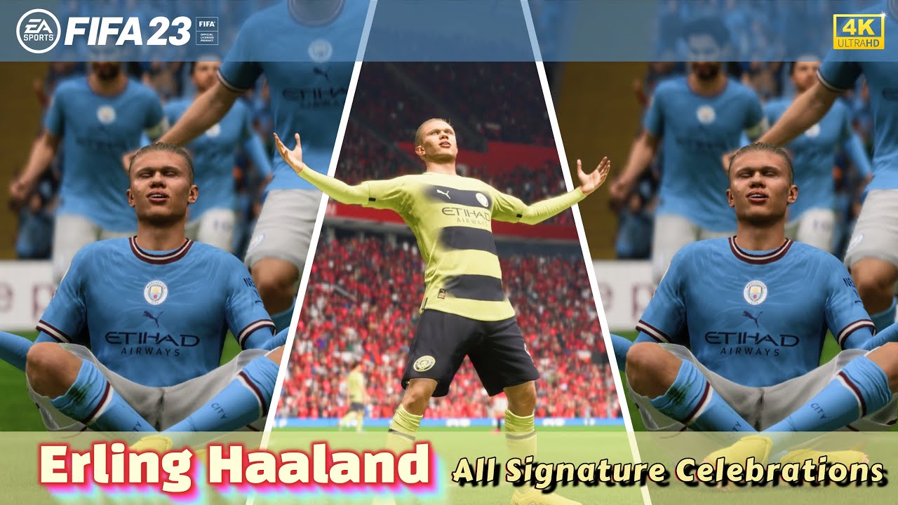 FIFA 23 | Erling Haaland All Signature Celebrations and best Goals ...