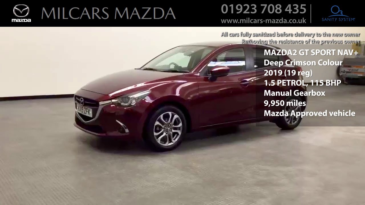 Milcars Mazda 2 Mazda Hatchback GT Sport Nav+ in Deep Crimson Red - YouTube