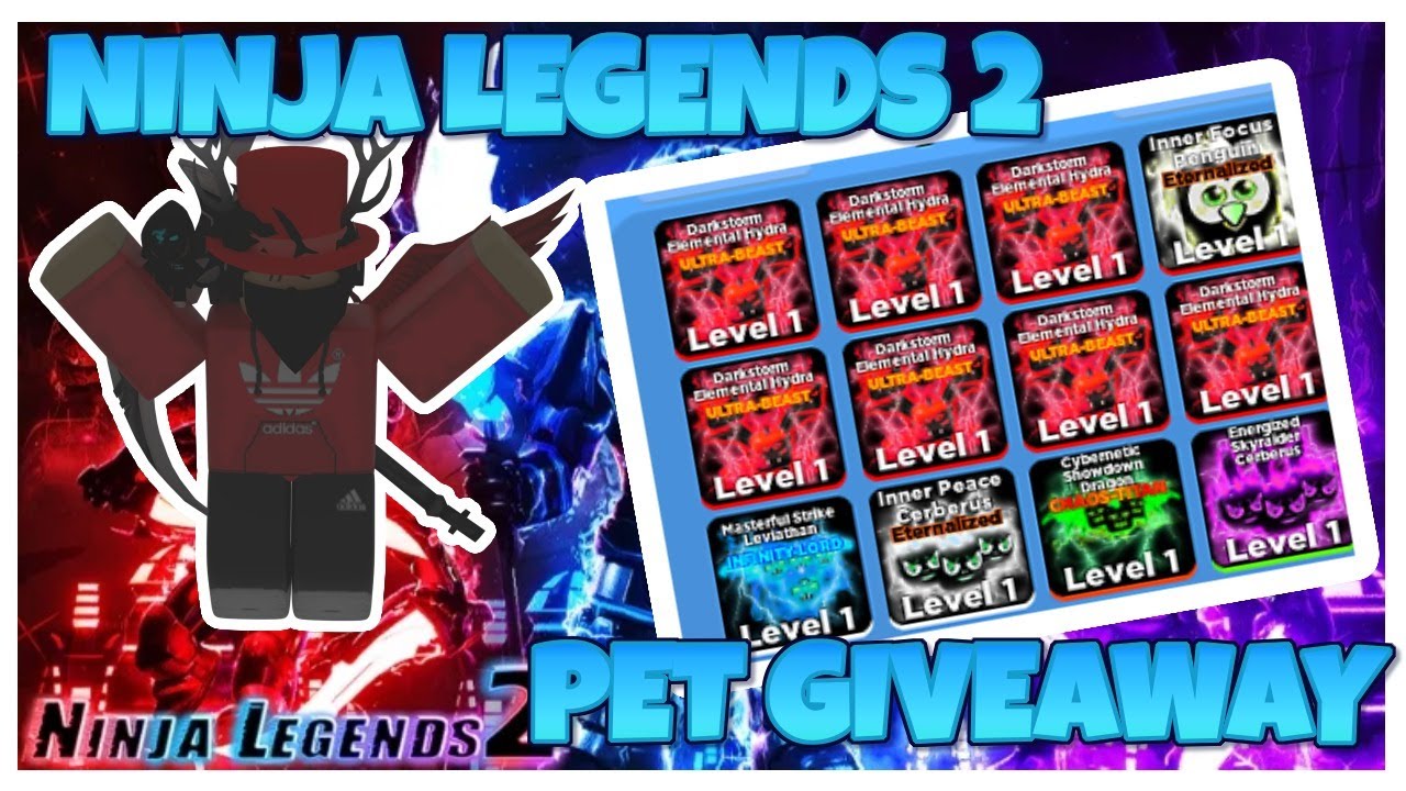 🔴LIVE!🔴🔴Live Roblox NINJA LEGENDS 2 PET GIVEAWAY! MORE THAN 100 PETS TO ...