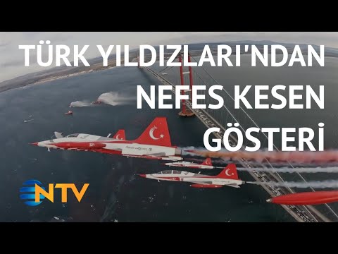 @NTV 1915 Çanakkale Köprüsü üzerindeki gösterinin kokpit görüntüleri