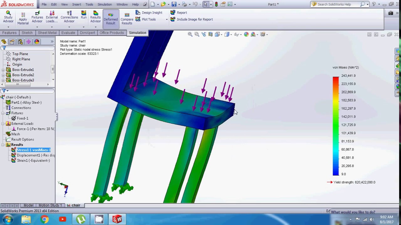 Chair ANSYS - YouTube