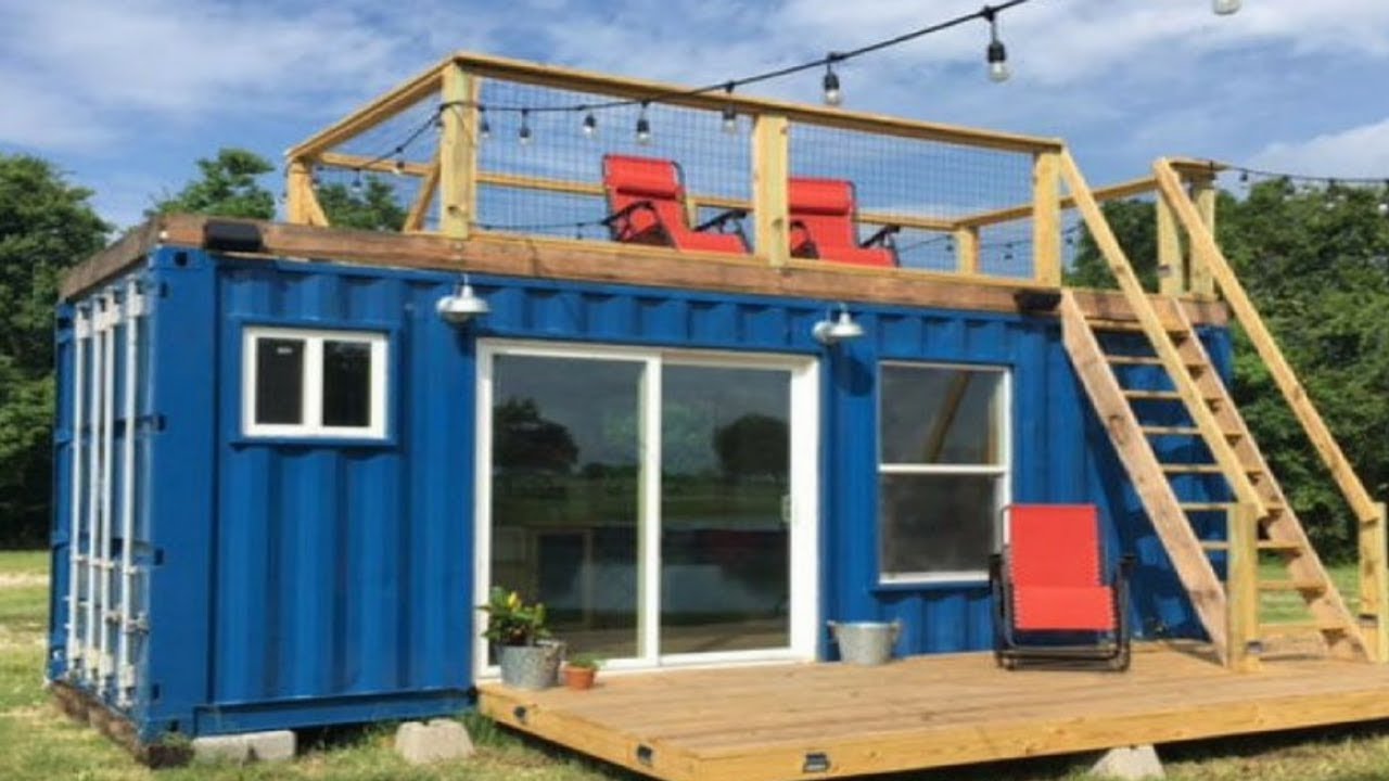 Amazing Rustic Retreat Tiny Shipping Container Home - YouTube