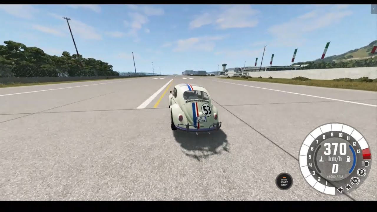 Velocidade Máxima #1 (Herbie - 370 km/h) / BeamNG Drive / Max Speed ...
