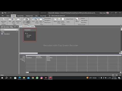 Practical 08 Create simple queries (select, update, delete and append) using wizard and design ...