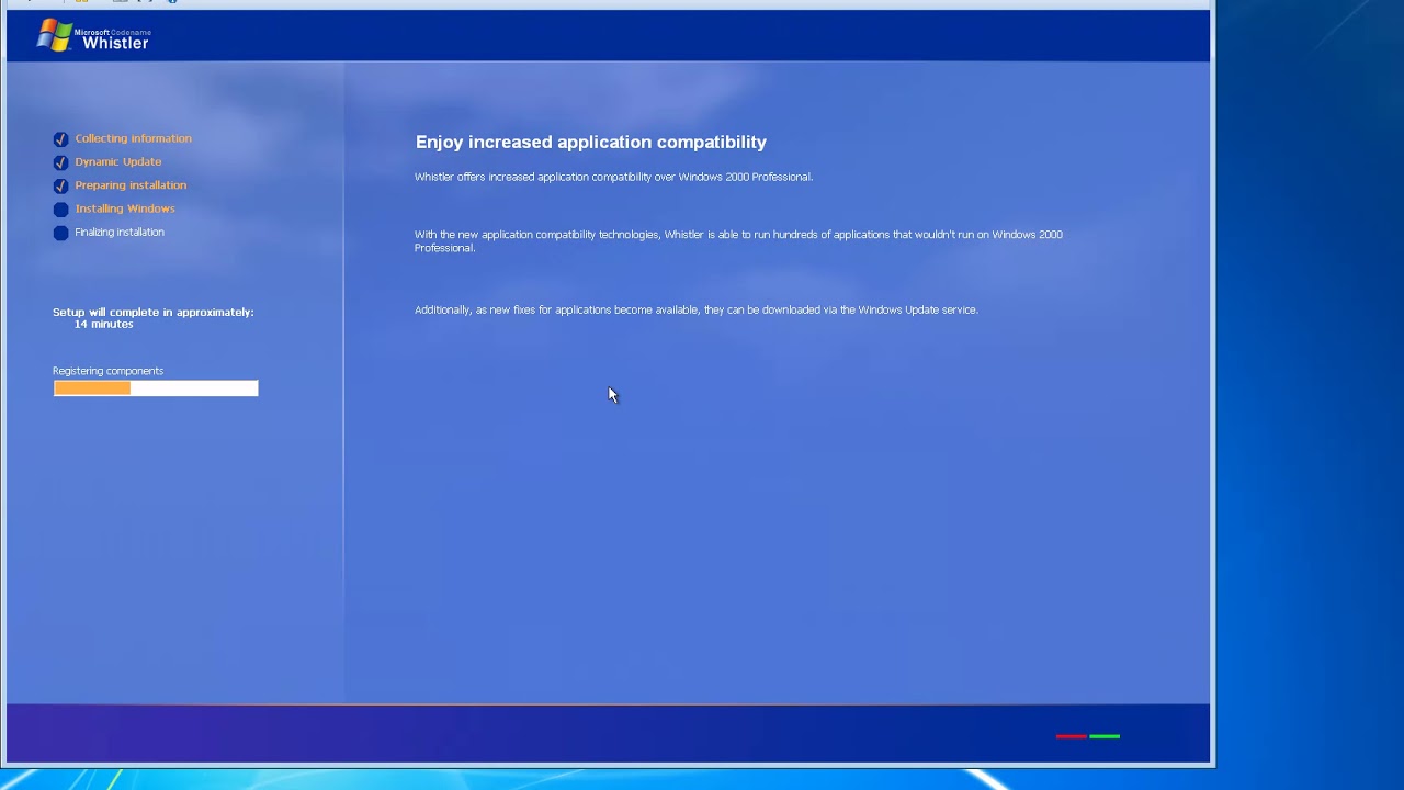 Windows XP Upgrading Builds 2446 - 2486 - YouTube