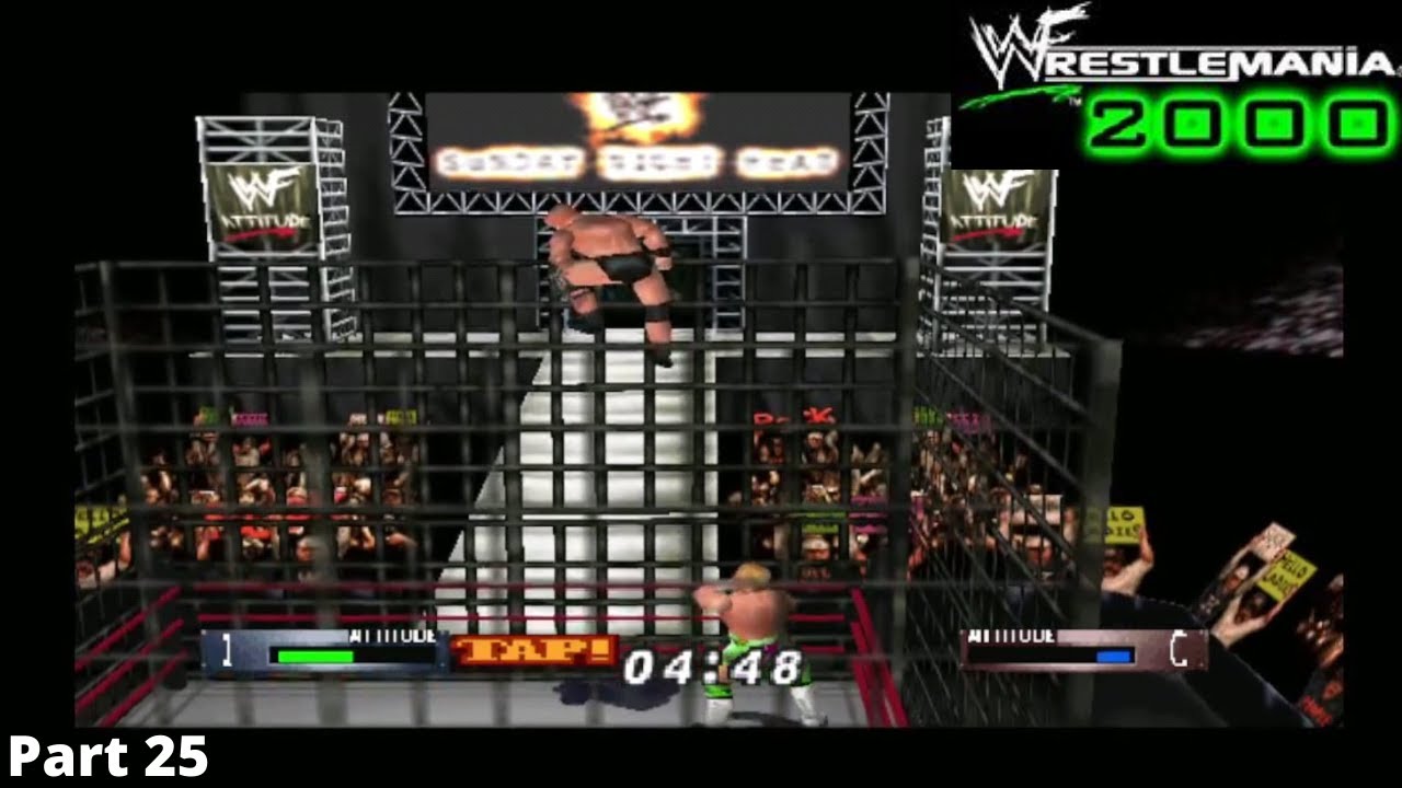 WWF WRESTLEMANIA 2000 (w/ Commentary) P25: FINALLY Winning a Cage Match ...