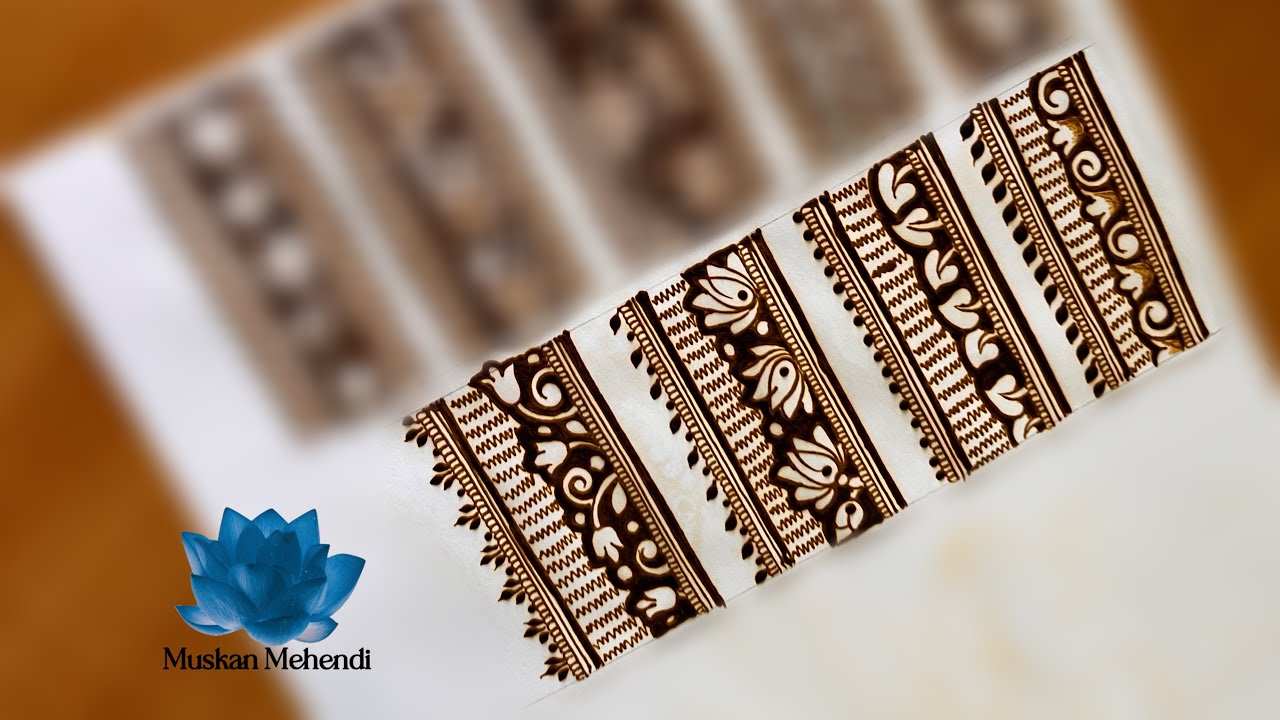 Bridal Mehendi Border Design I Mehndi Tutorial I Easy Mehandi Design I ...