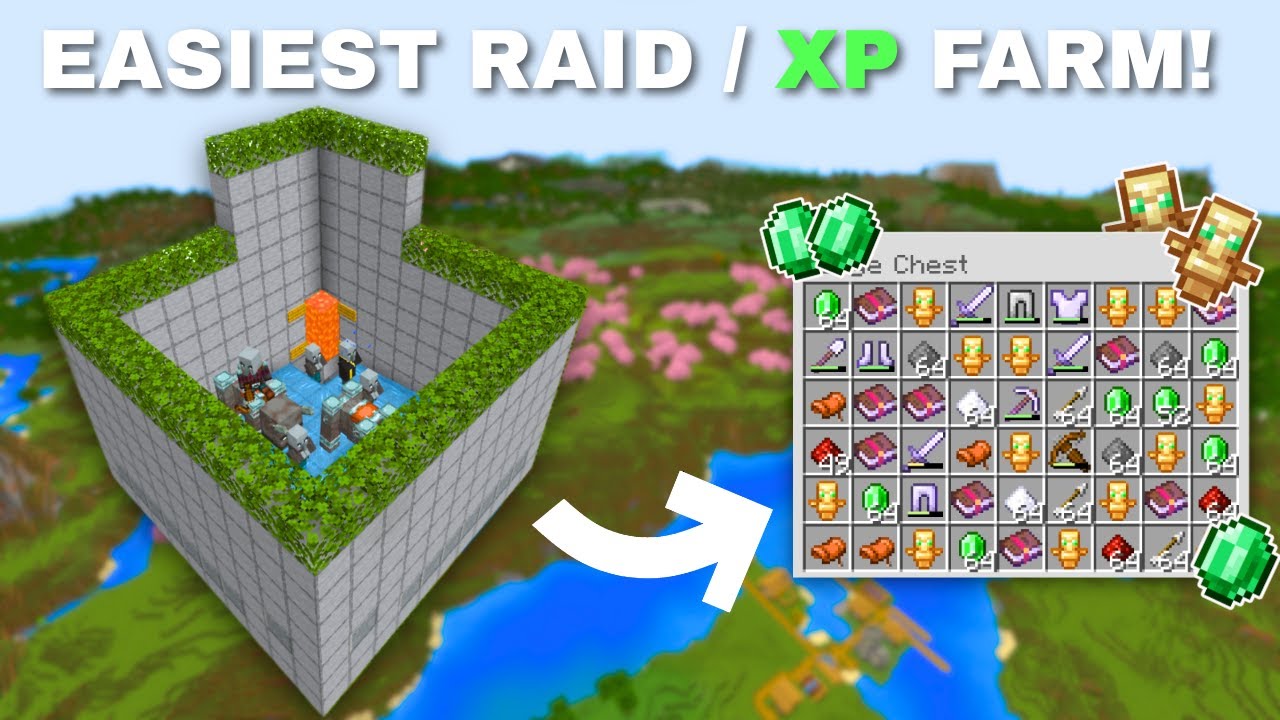 SUPER SIMPLE 1.21 RAID / XP FARM TUTORIAL in Minecraft Bedrock (MCPE ...