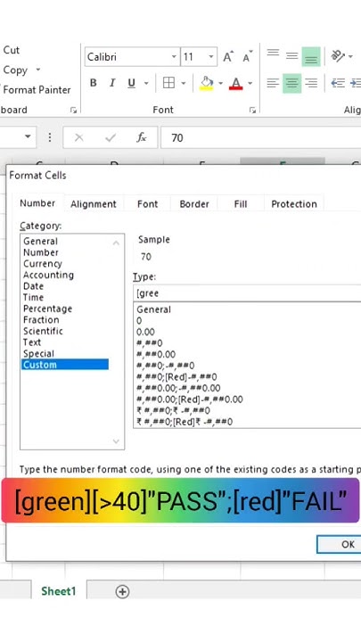 Student Pass Fail Result in Color Formatting | #shorts #excel #exceltips #exceltricks - YouTube