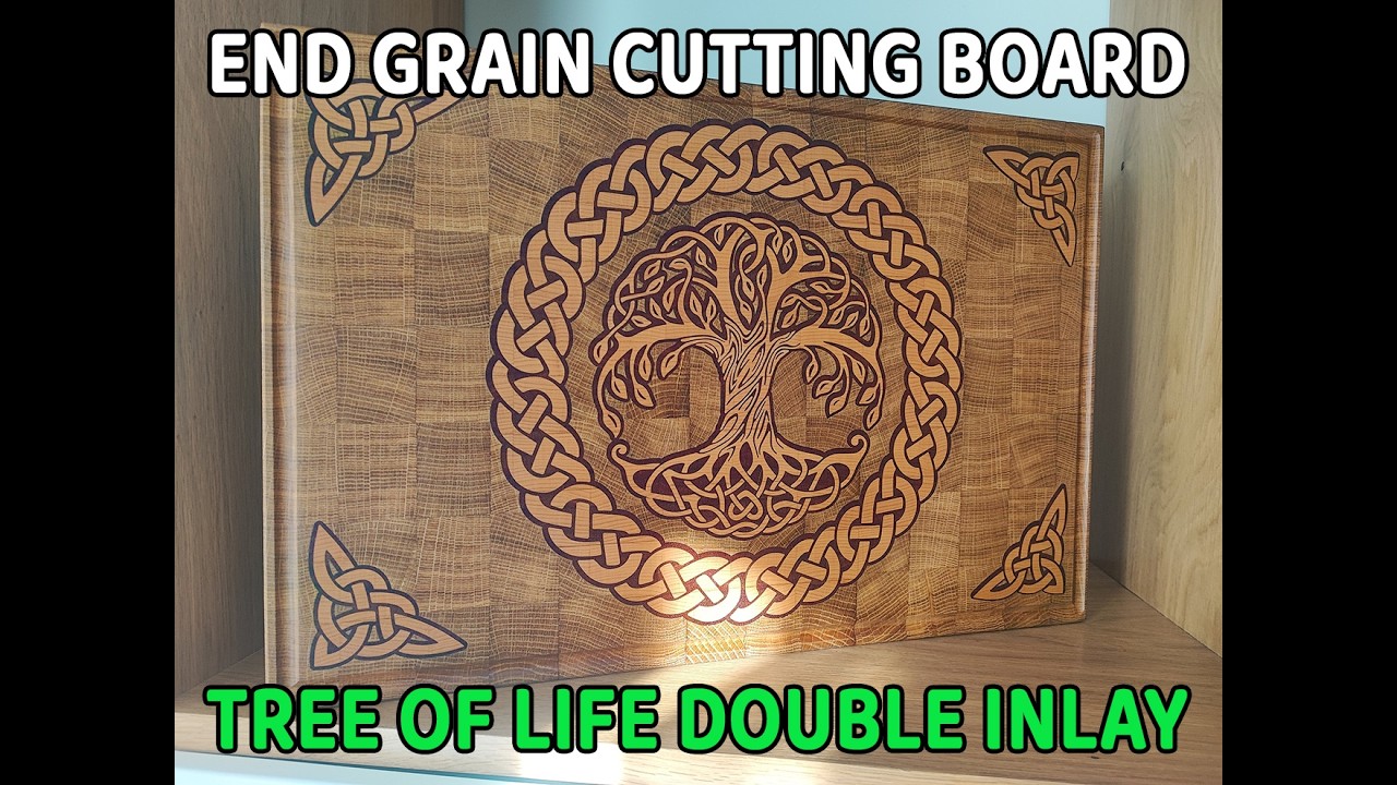 Woodworking Art: Cutting Board with Tree of Life Inlay - YouTube