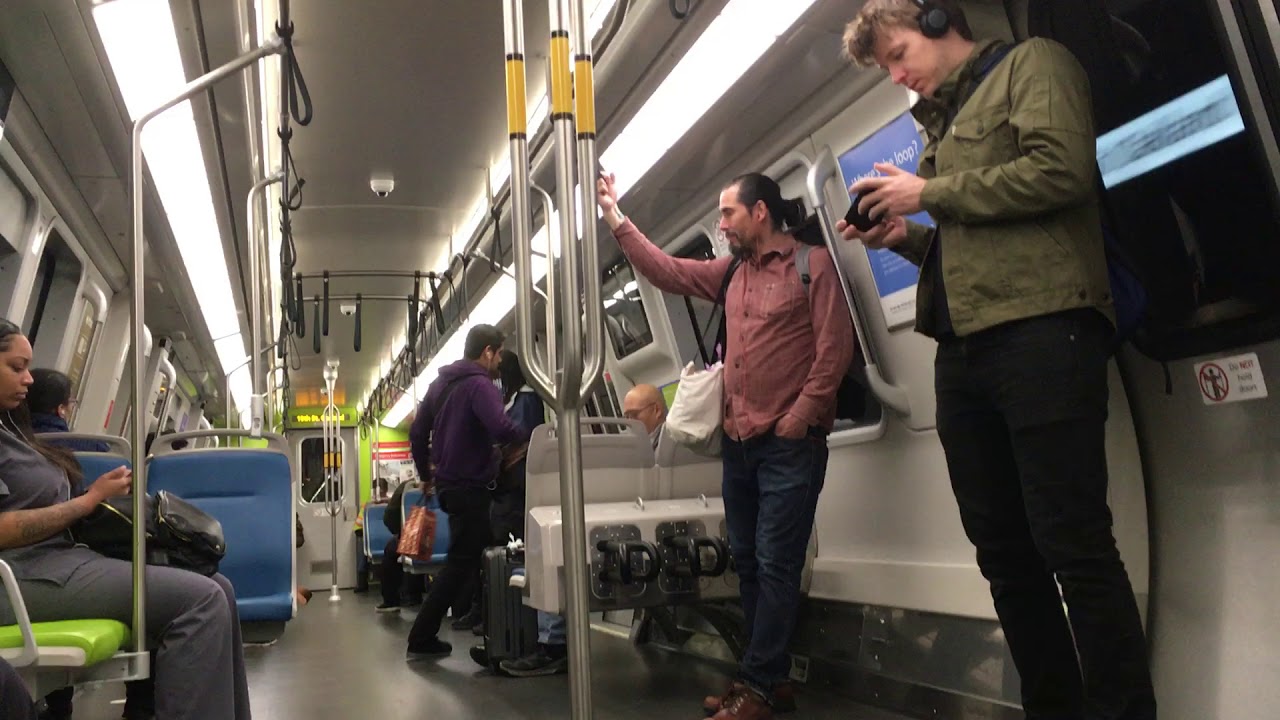 Riding the new BART train from MacArthur to 12th Street - YouTube