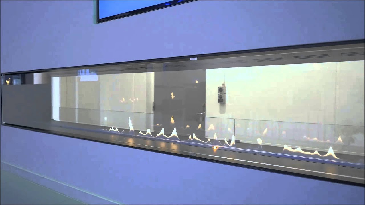 Montreal e-Ribbon fire™ 4000mm middle + three parts turned on - YouTube