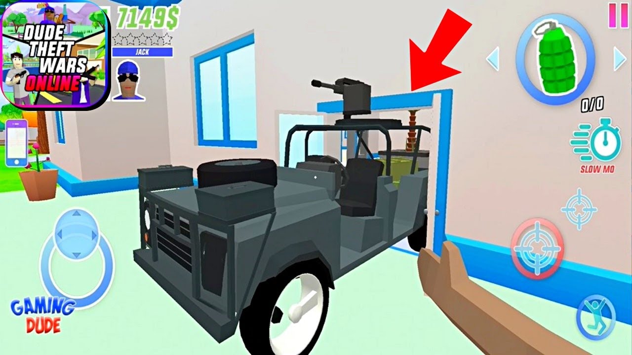 Dude Theft Wars Open World Sandbox - Military Car Inside Police ...