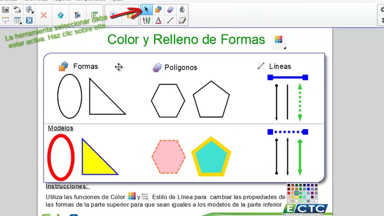 Color y relleno de formas - YouTube