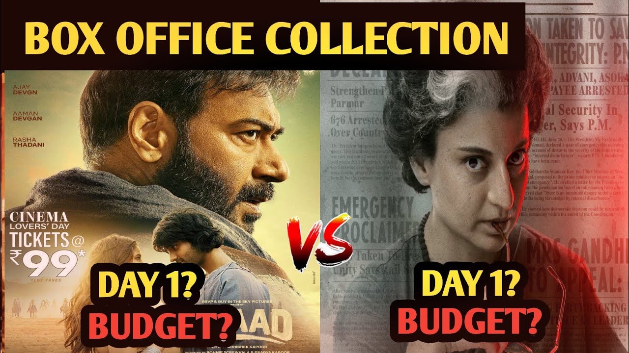 Emergency Day 1 Collection vs Azaad Box Office Collection, Emergency ...