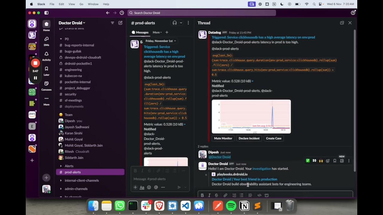 Investigate database latency using Doctor Droid - YouTube