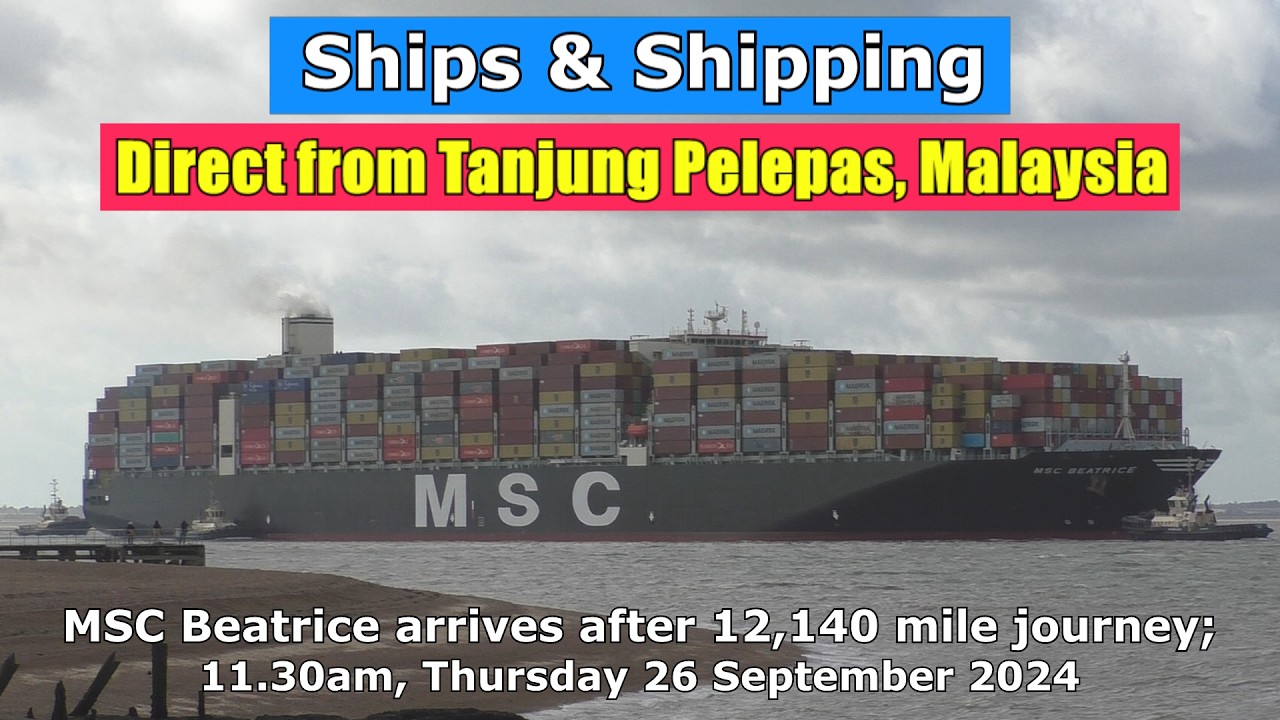 Stacked-up Boxship MSC Beatrice Arrives from Malaysia, Thursday 26 ...