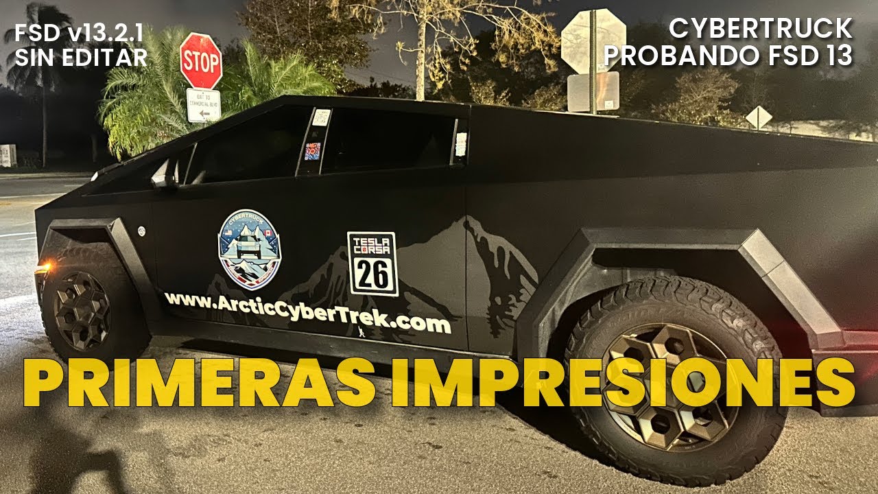 Primera Actualización en el Cybertruck con FSD v13 - YouTube