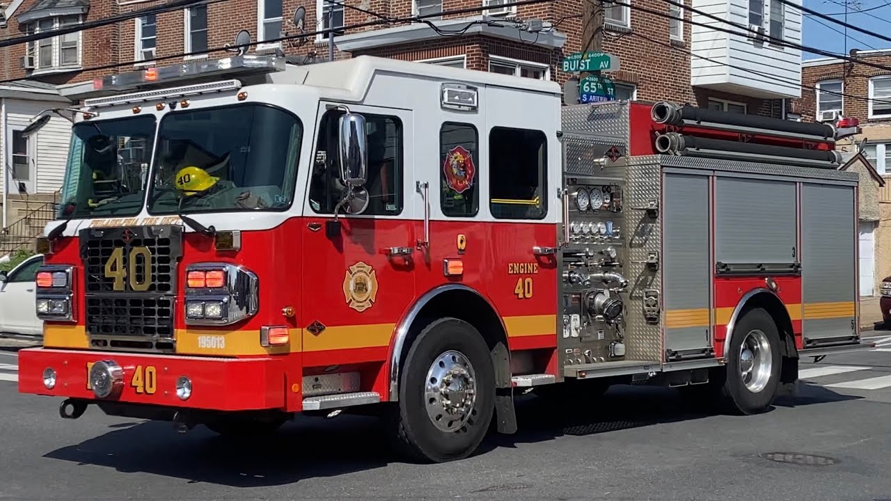 ⁴ᴷ PHILADELPHIA FIRE DEPARTMENT ENGINE 40 RESPONDING { FEDERAL Q SIREN ...