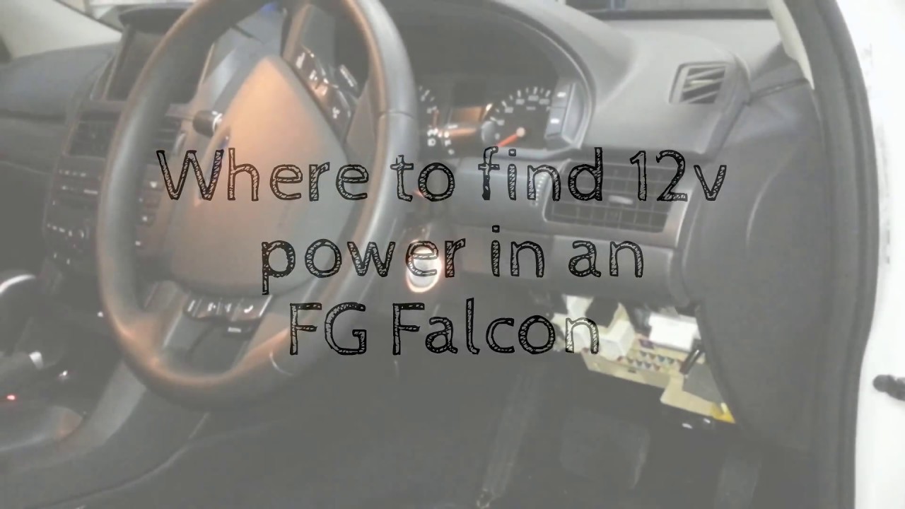 Where to find 12v power in an FG Falcon - YouTube
