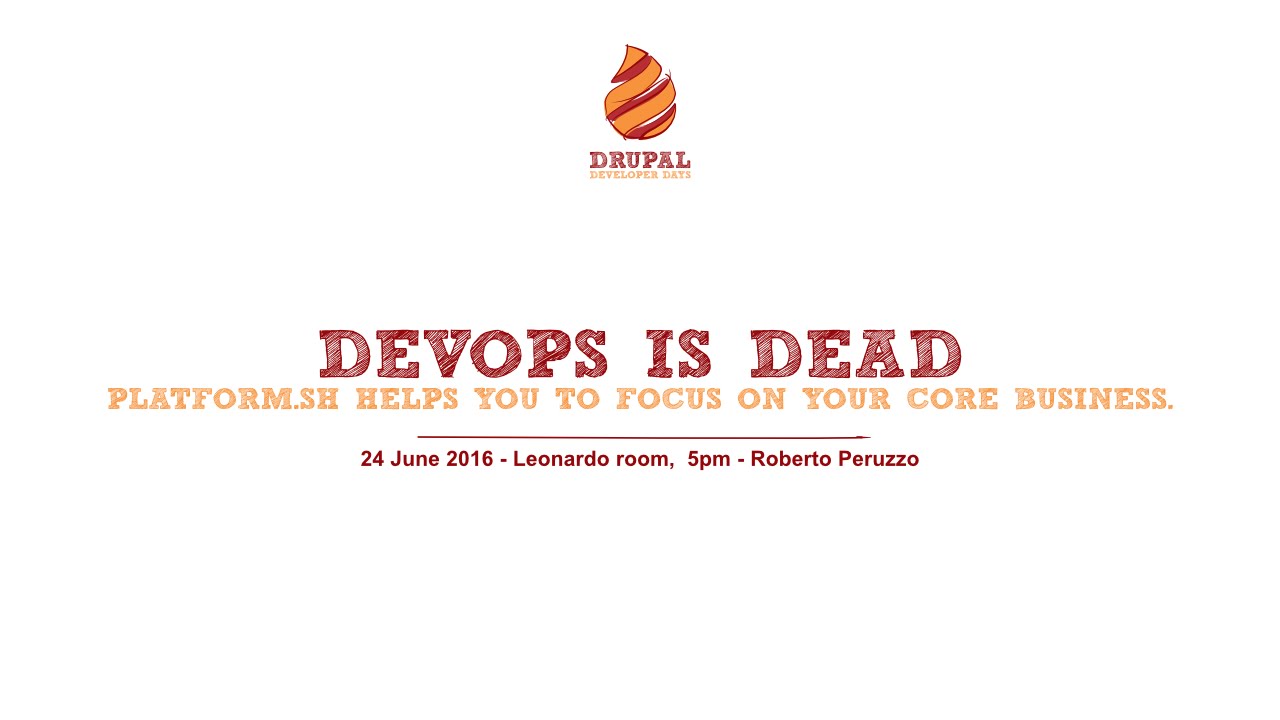 DrupalDevDays - DevOps is dead - Intro - YouTube