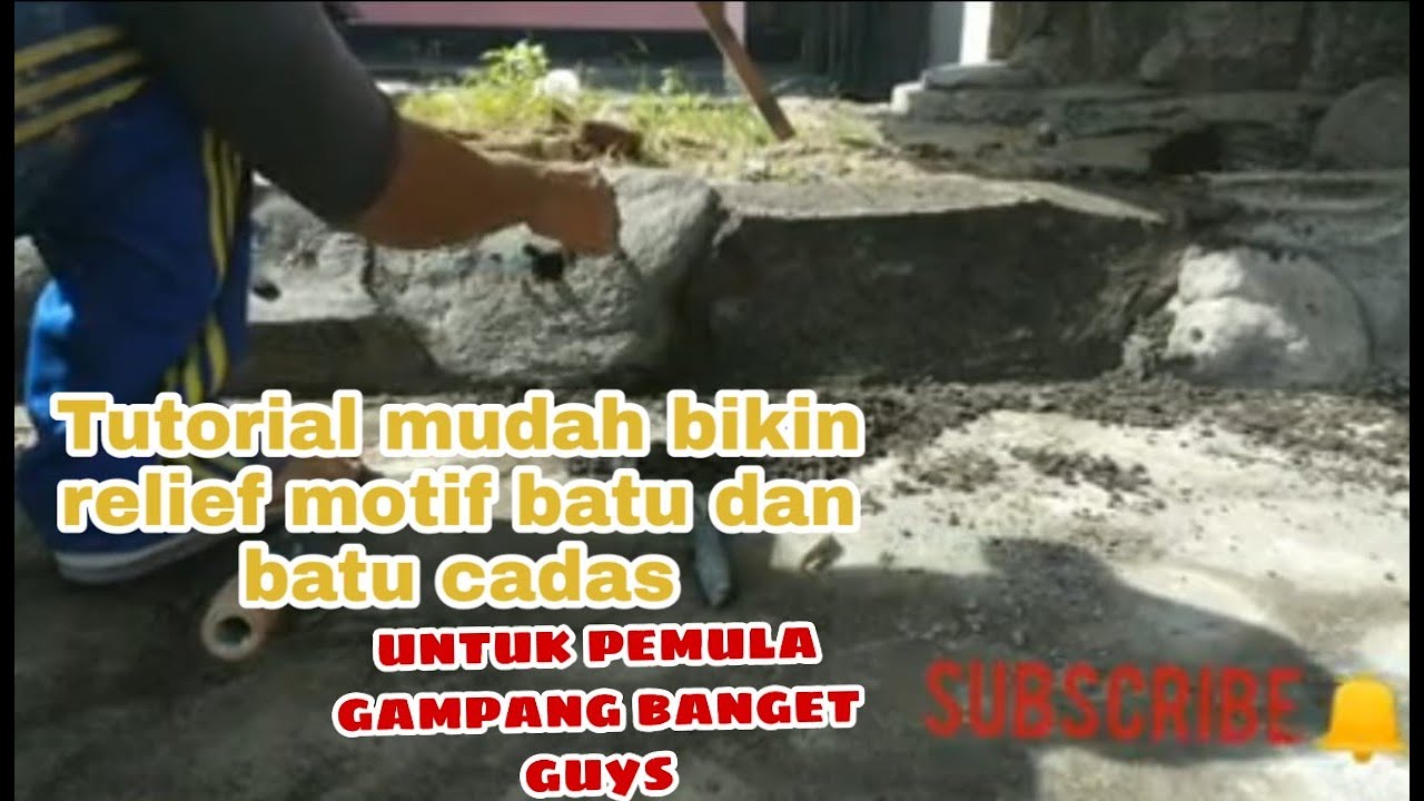 Tutorial bikin relief motif,batu,batu cadas - YouTube