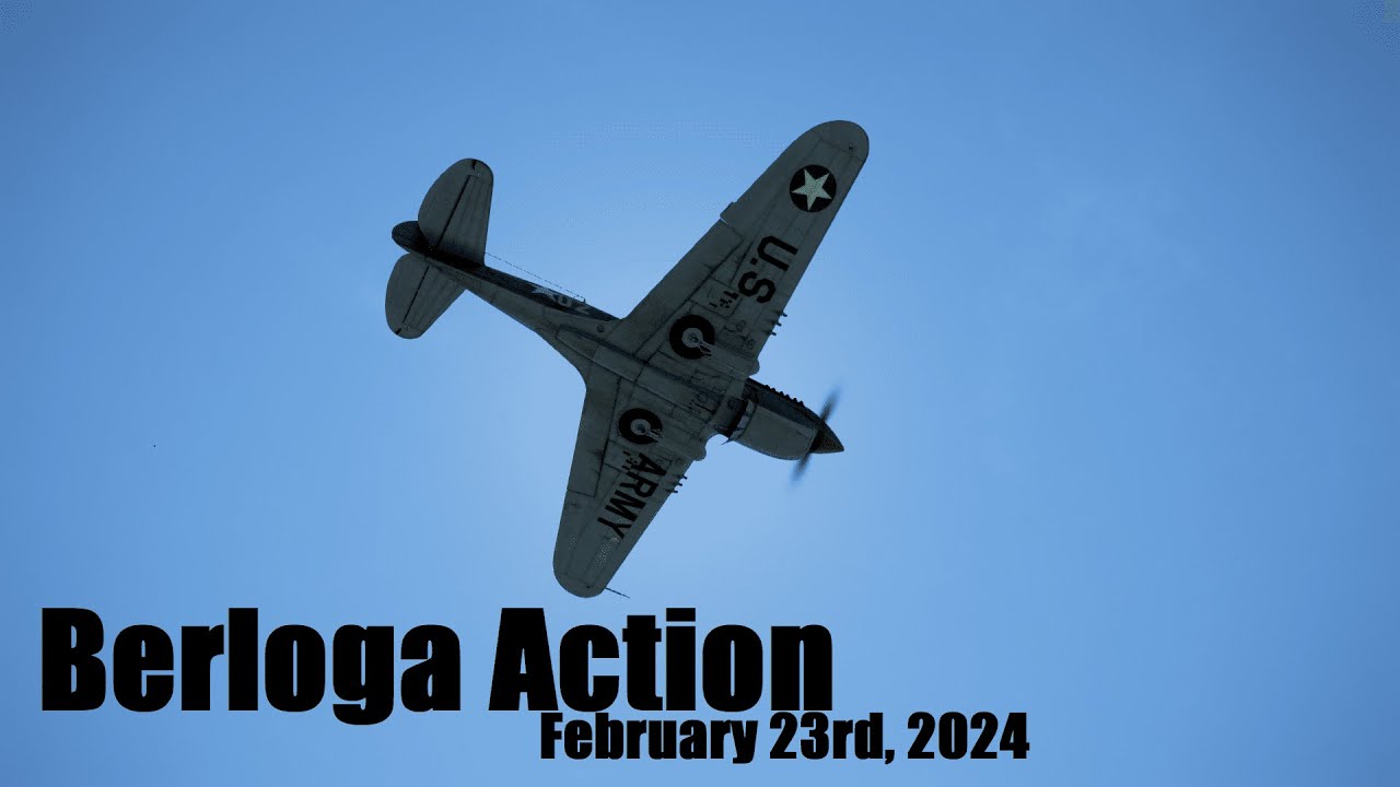 Il-2 GB Berloga Action, February 23rd, 2024/Полёты на Берлоге 23.02. ...
